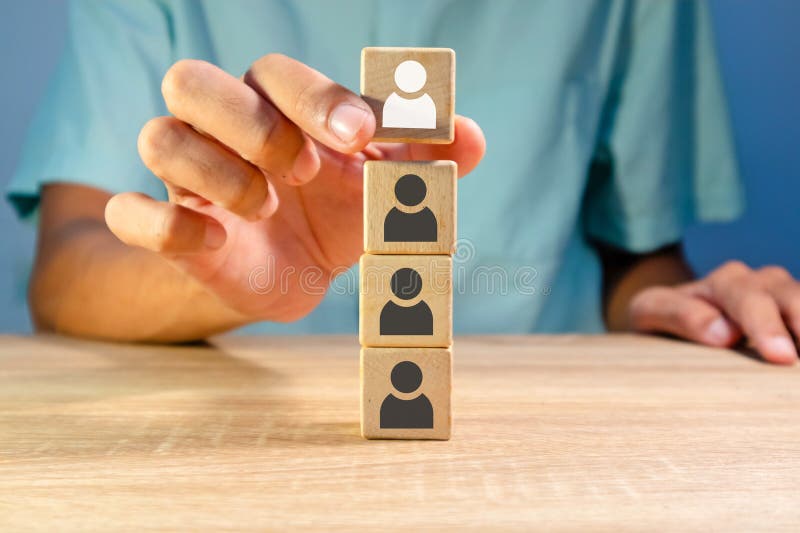 A Man Arranges the Hierarchy of a Company S Business Organization ...