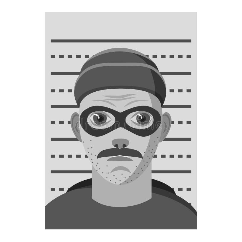 Man Arrested Icon, Gray Monochrome Style Stock Vector - Illustration of ...