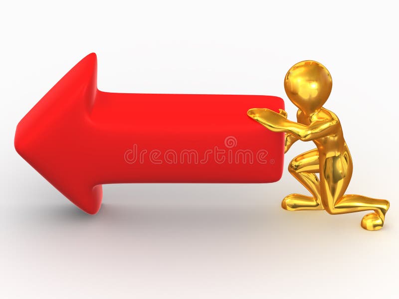 Man with arrow stock illustration. Illustration of characters - 9118986