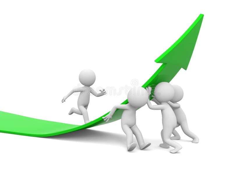 Man with arrow stock illustration. Illustration of achievement - 78616924