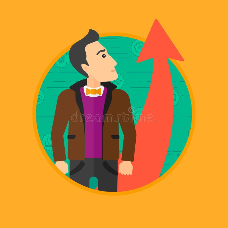 Human Character Going Up Arrow Stock Illustrations – 204 Human ...