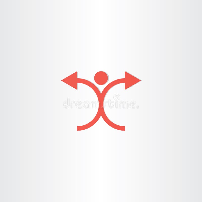 Man with arrow hands icon stock vector. Illustration of profile - 204120773