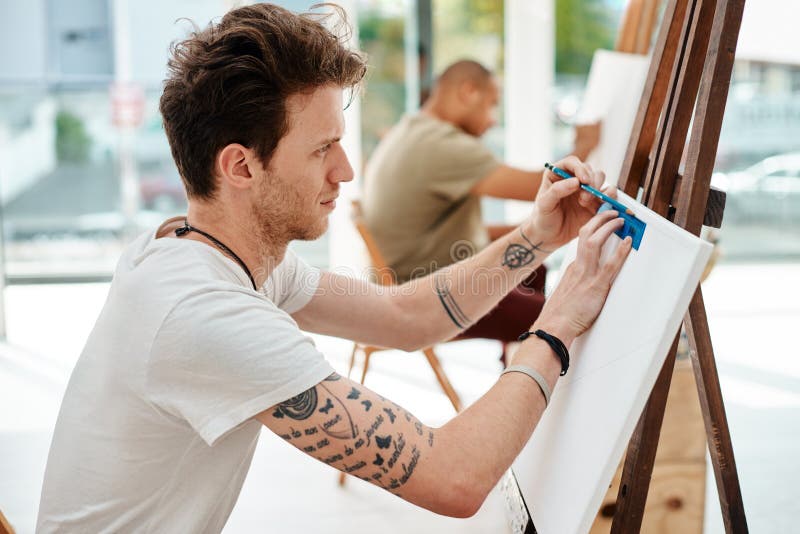 Man, Artist and Drawing for Creativity in Art Class As Talent or Hobby ...