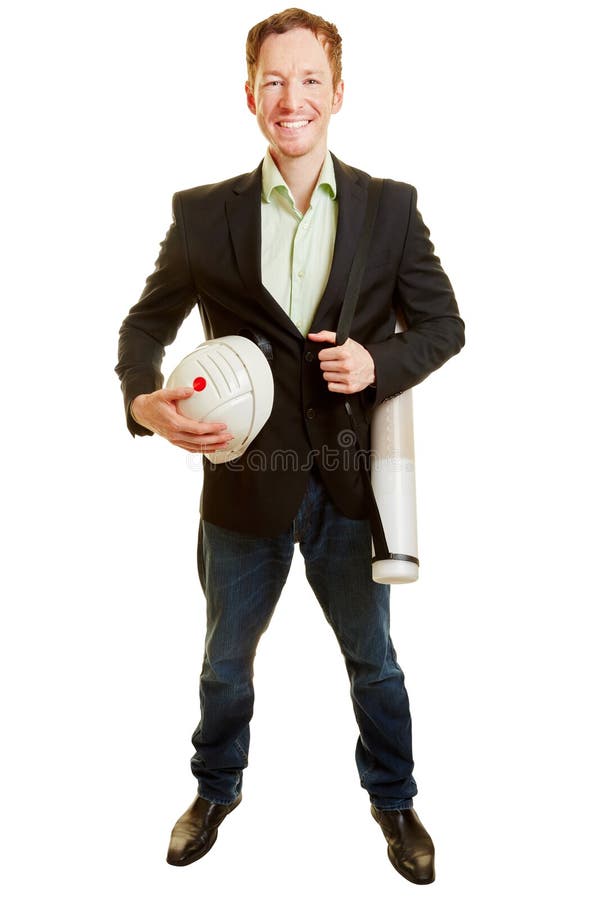 Man As an Architect or Civil Engineer Stock Photo - Image of isolated ...