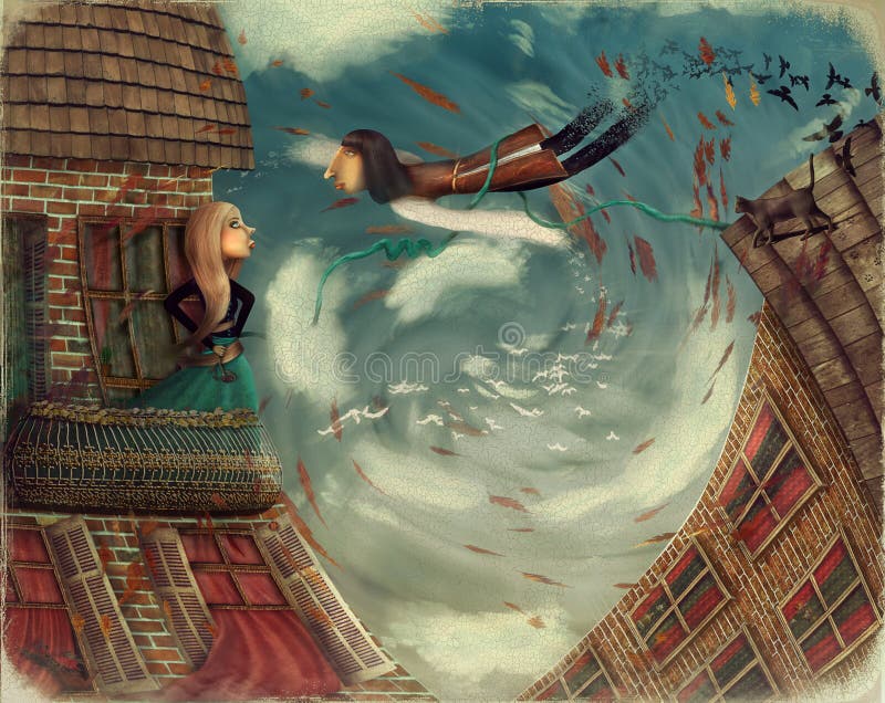 Man, as bird stock illustration. Illustration of magic - 13986585