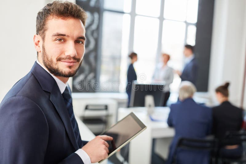 Business Consultant with Tablet Computer Stock Image - Image of meeting ...