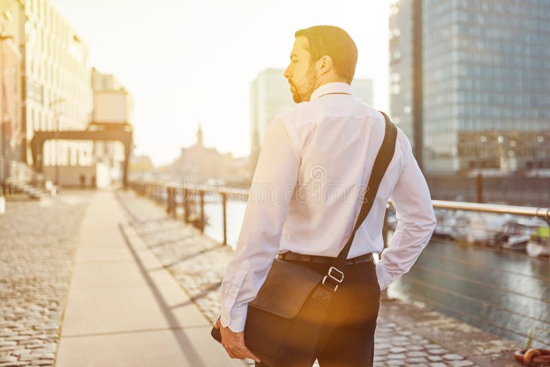 Man As Commuter on the Way Home Stock Image - Image of manager, male ...