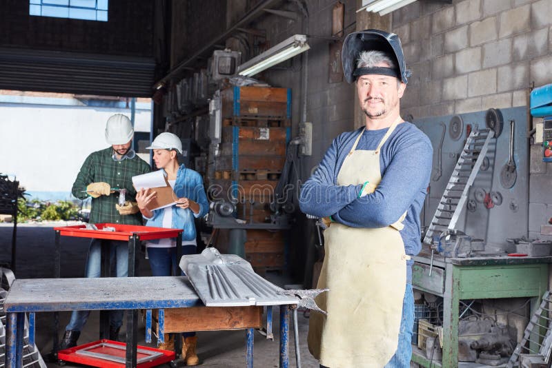 Man As Worker and Metalworker with Experience Stock Image - Image of ...
