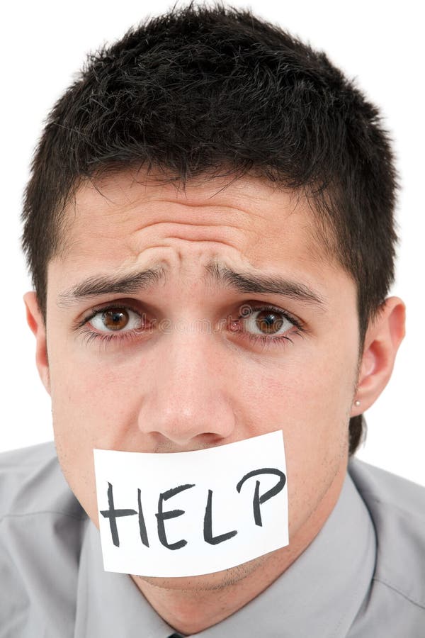 Young Depressed Homeless Man with Bandage on His Hand from Suicide ...