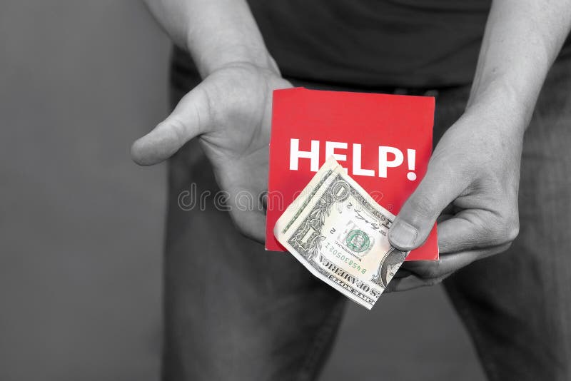 Man Asking for Money stock photo. Image of dollars, financial - 100855690