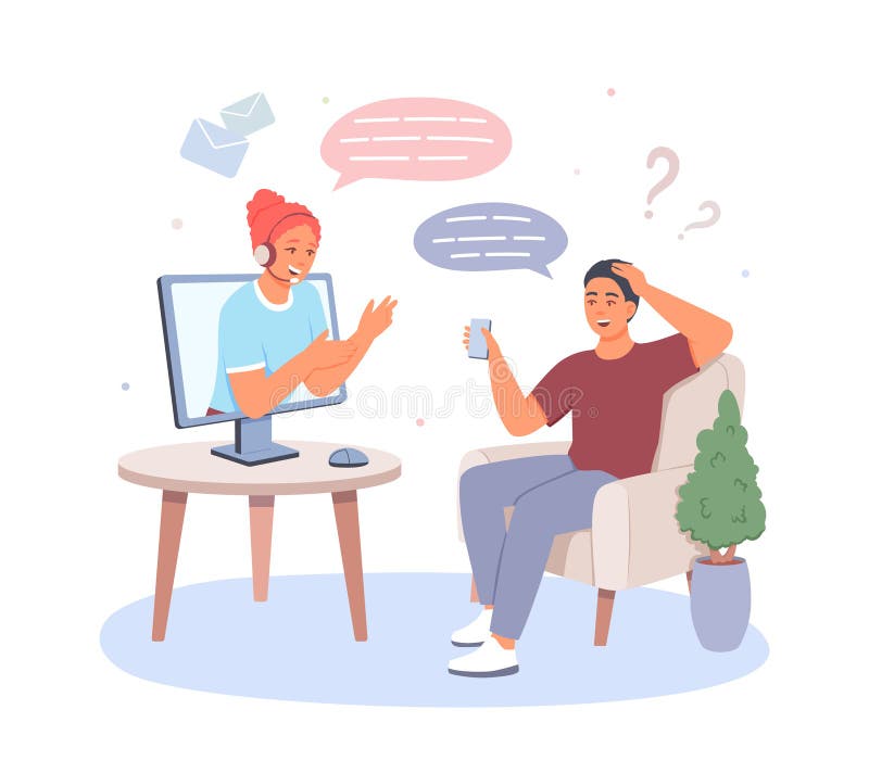 Virtual Helper Cartoon Stock Illustrations – 531 Virtual Helper Cartoon ...