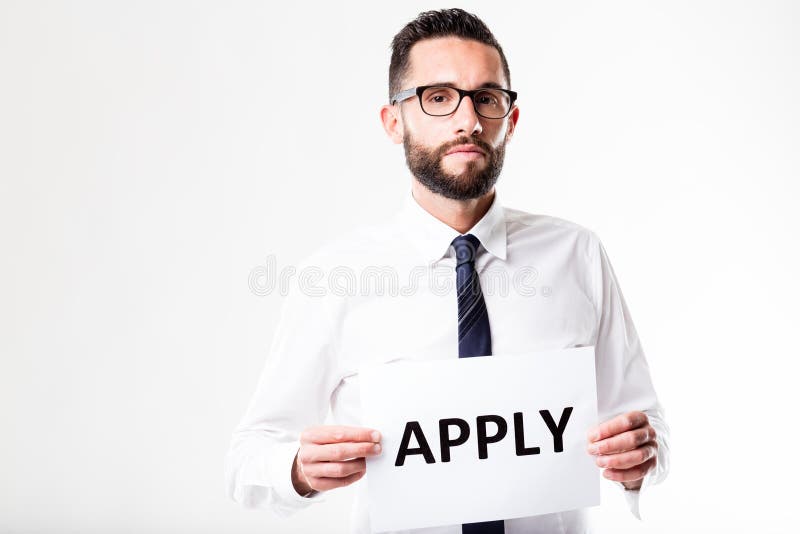 Man Asking You To Apply for Something Stock Image - Image of leadership ...
