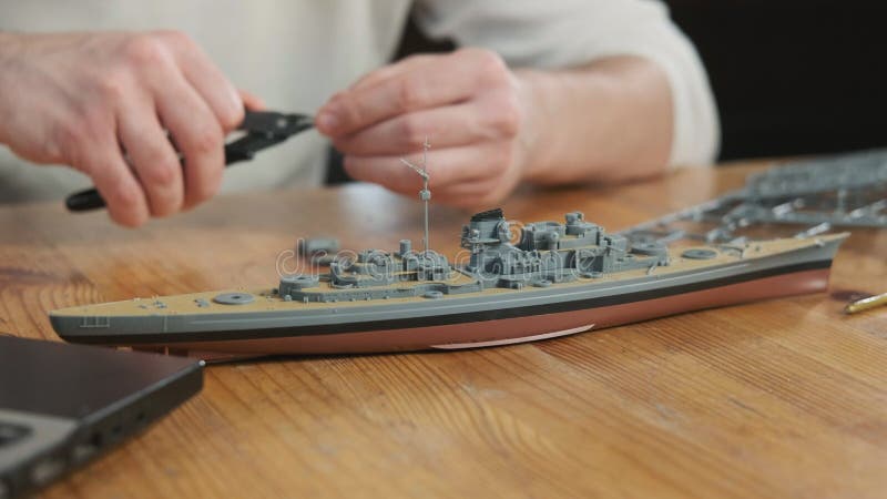 Man Assembler Model of Toy and Screws Elements with Tool Stock Video ...