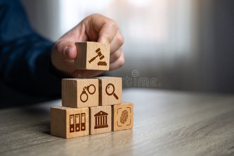 A Man Assembles a Judicial System from Blocks in the Shape of a Pyramid ...