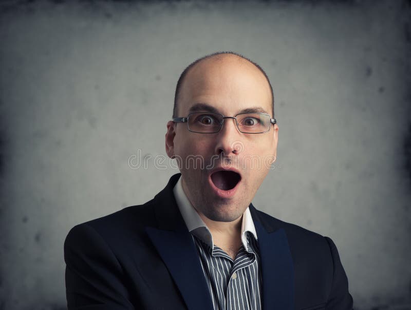 Man with Astonished Expression Stock Image - Image of fear, portrait ...