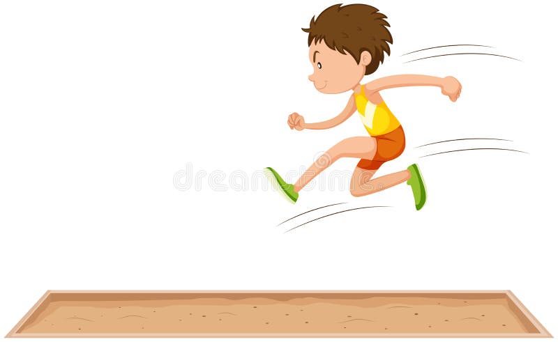 Man Athlete Doing Long Jump Stock Illustration - Illustration of ... Man Athlete Doing Long Jump Stock Illustration - Illustration of ...