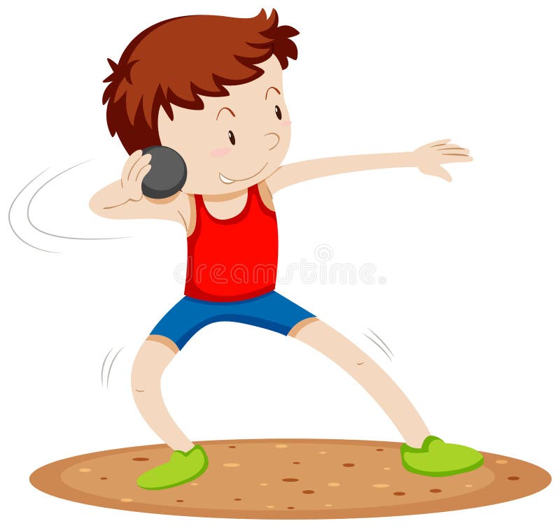 Shot put throwing stock vector. Illustration of olympiad - 5049420