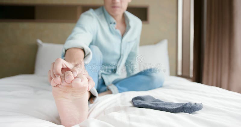 Man with athlete foot stock photo. Image of bare, kong - 172970796