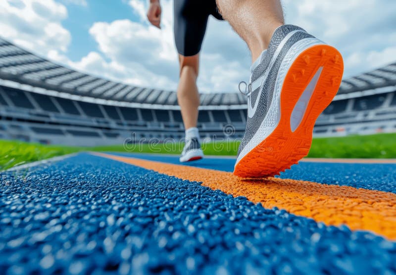 A Man, an Athlete, and Prepared for the Race on the Track with Practice ...