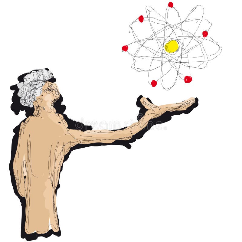 Man and atom stock vector. Illustration of concept, male - 25799347