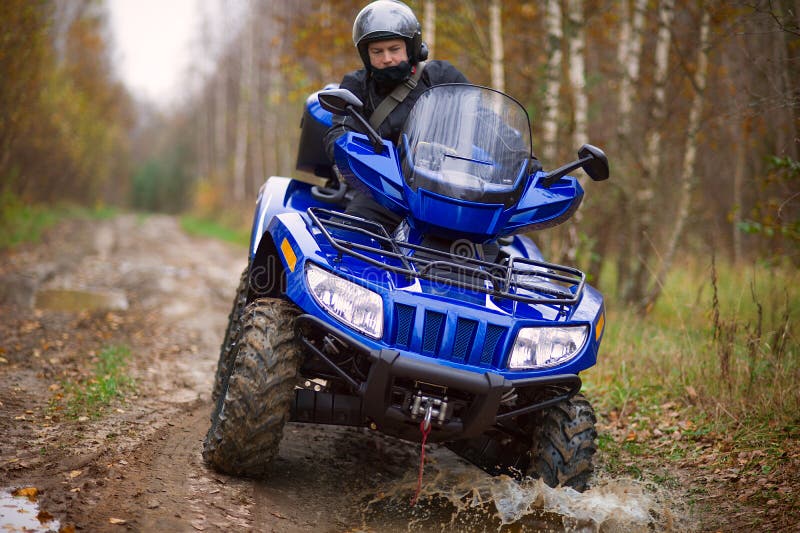 Man on ATV stock photo. Image of quad, outside, sand - 32721146