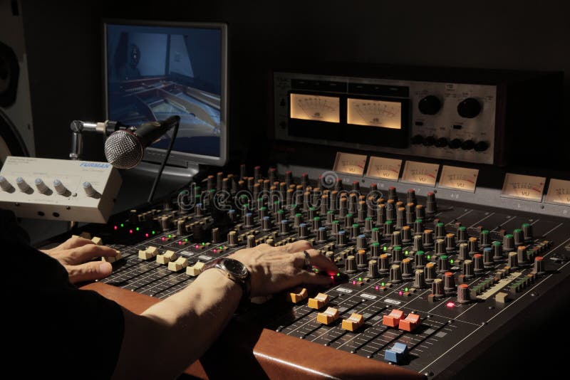 Man On Audio Mixer Picture. Image: 82992238
