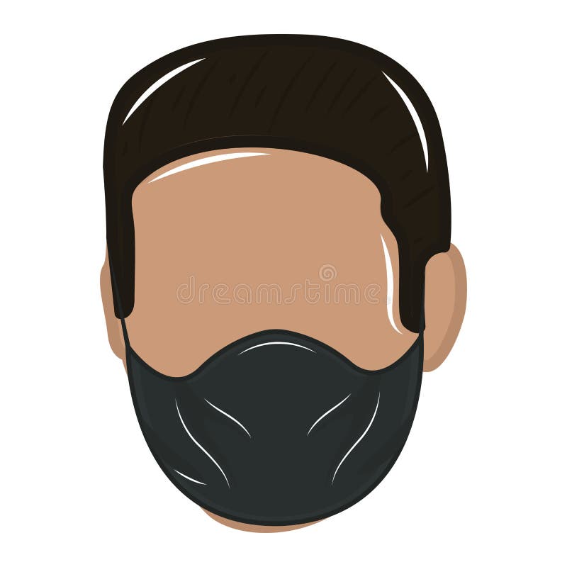 Man Avatar with a Face Mask Stock Vector - Illustration of character ...