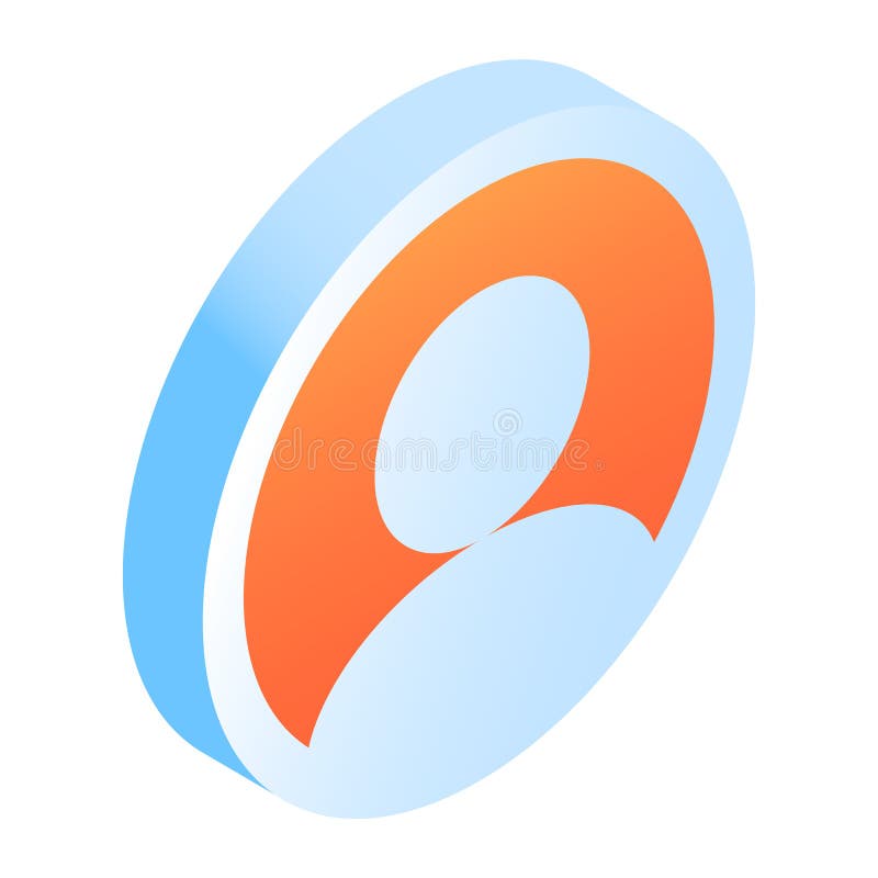 Man Avatar Icon, Isometric Style Stock Vector - Illustration of ...