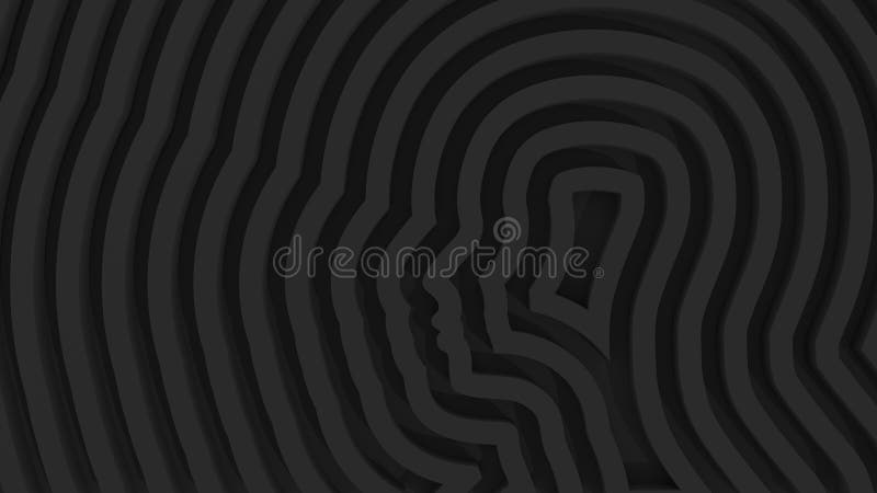 Man Avatar Profile View. Concept of Teamwork or Split Personality. 3D ...