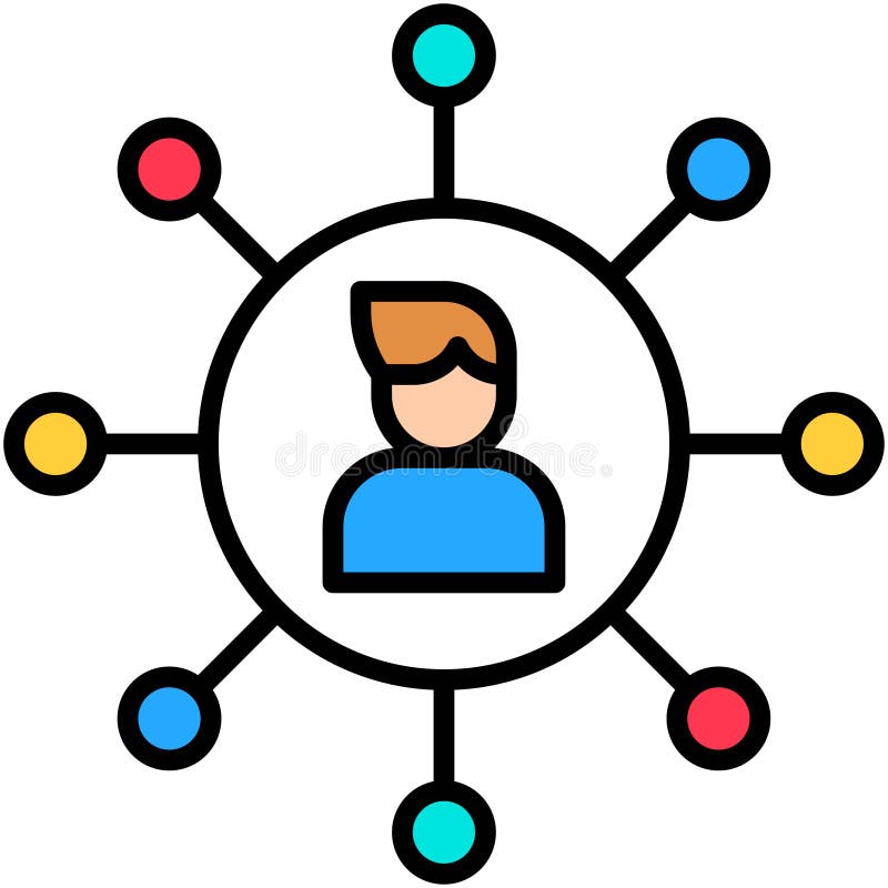 Man Avatar with Social Network Vector Icon Stock Vector - Illustration ...