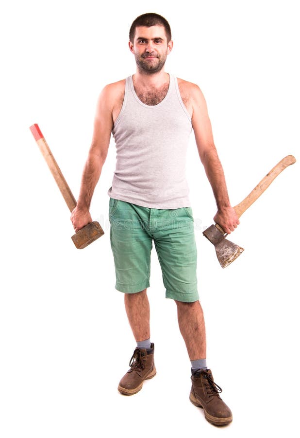 183 Man Ax Isolated White Stock Photos - Free & Royalty-Free Stock ...