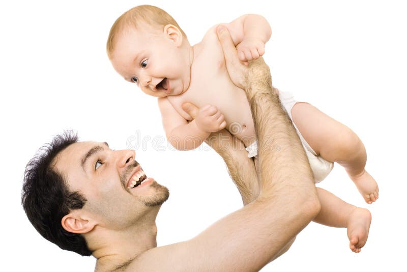 Man and baby stock photo. Image of baby, father, face - 6042798