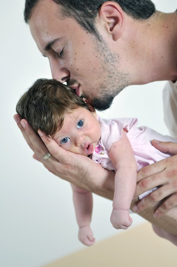 Man and Baby Closeup Portrait Stock Photo - Image of friendship, cute ...