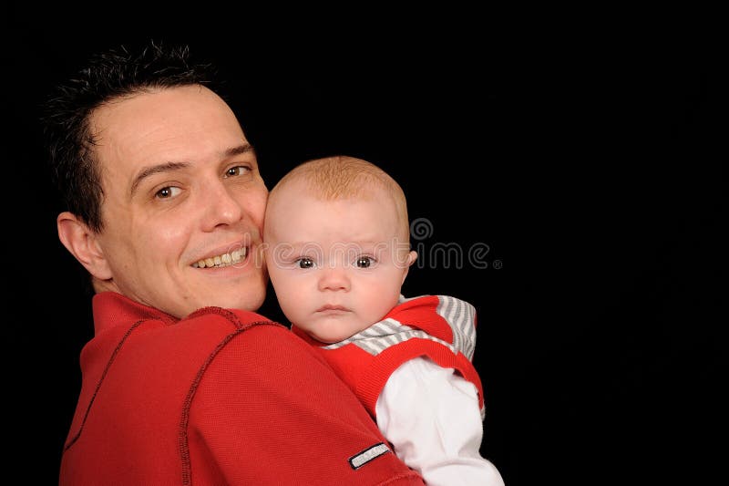 Man and baby son stock image. Image of guys, proud, holds - 7766455