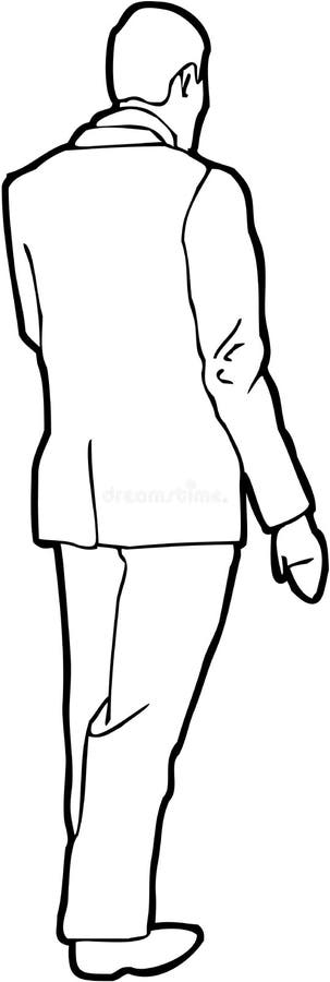 Man in Back stock illustration. Illustration of graphic - 1363449