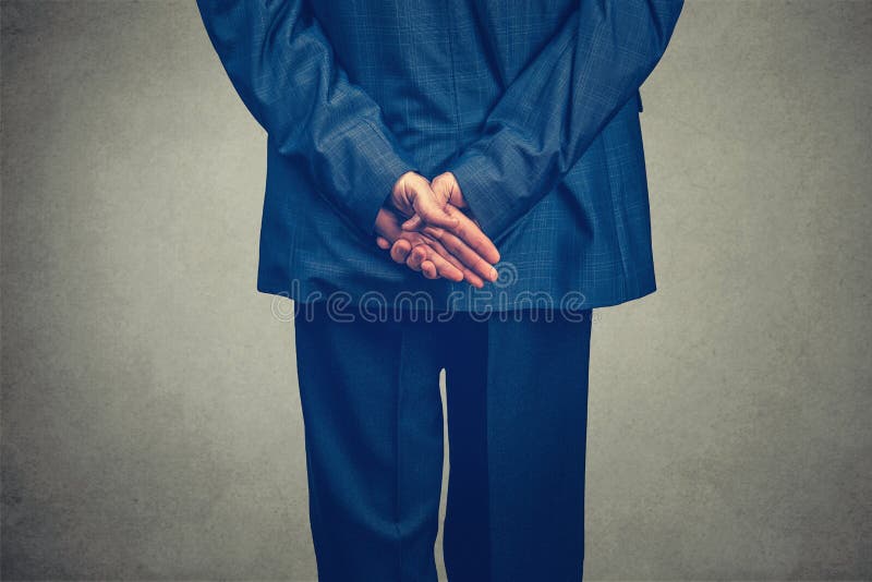 Standing Middle Aged Businessman Hands Behind Back Stock Photos - Free ...