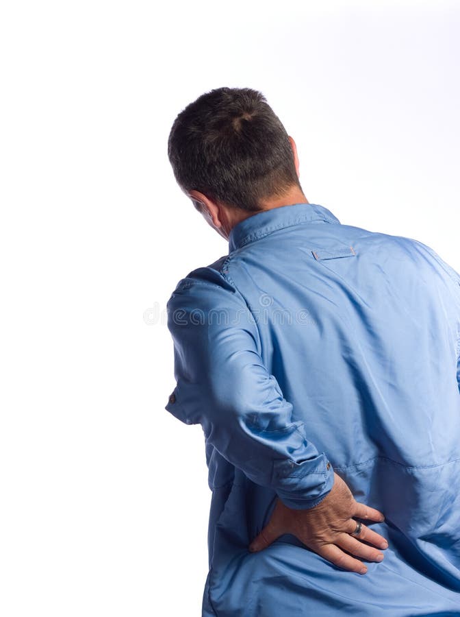 Man with back pain stock photo. Image of lifestyle, portrait - 5885320