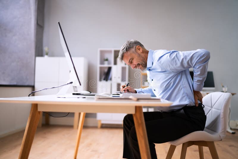Man with Back Pain stock photo. Image of finance, computer - 276453748