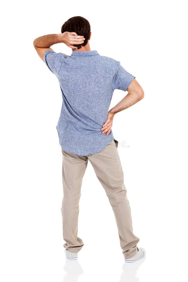 Man back pain stock photo. Image of caucasian, white - 34730544