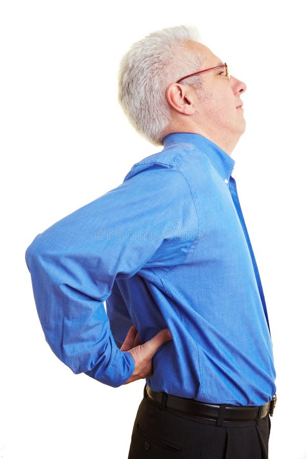 Man with back pains stock photo. Image of retired, joints - 12837432