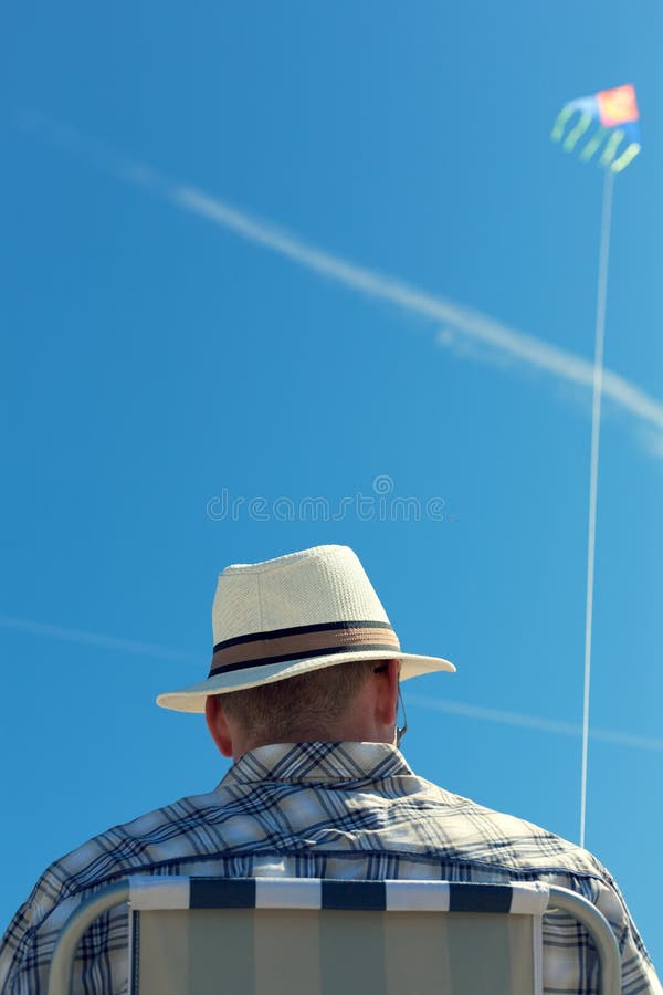 Man Back View Bottom Up Unusual Perspective Travel Concept Stock Photo ...