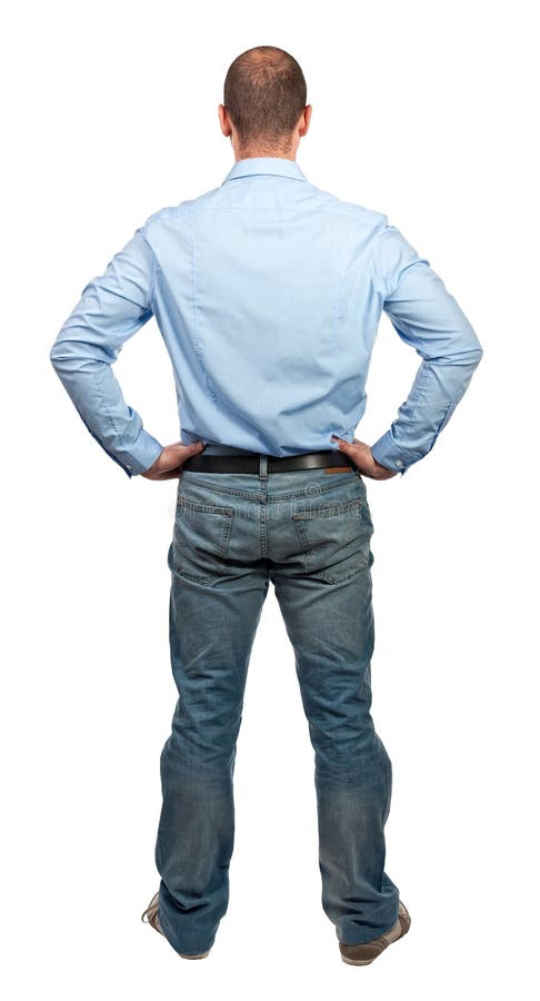 Man back view stock image. Image of caucasian, casual - 53778999