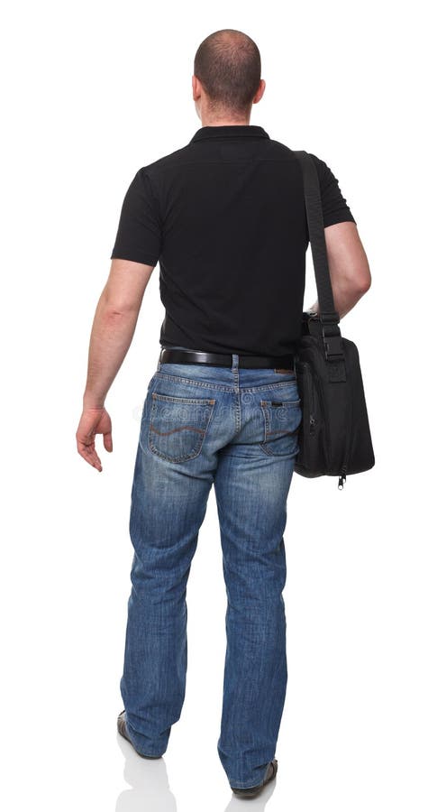 Man with bag stock image. Image of back, businessman - 19301983