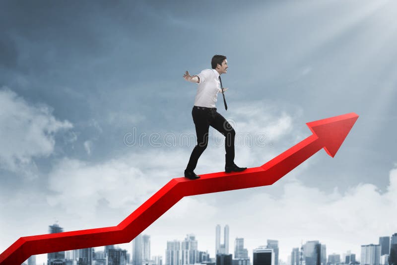 Man Balancing Chart stock image. Image of analyzing, male - 64510303