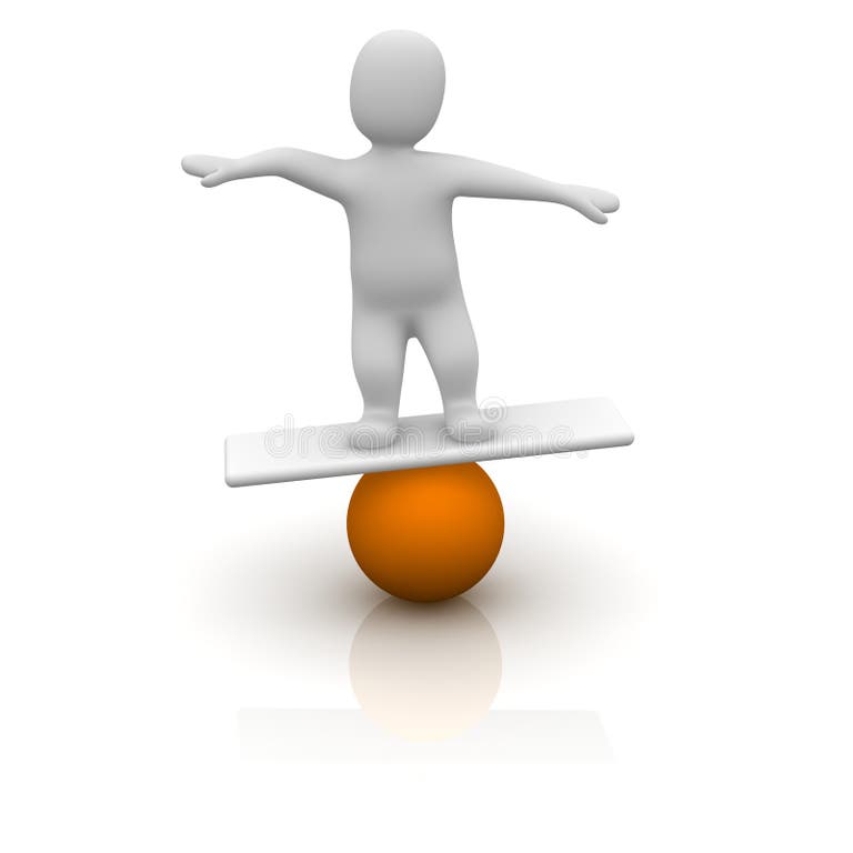 Person Equilibrium Ball Man Balancing Stock Illustrations – 34 Person ...