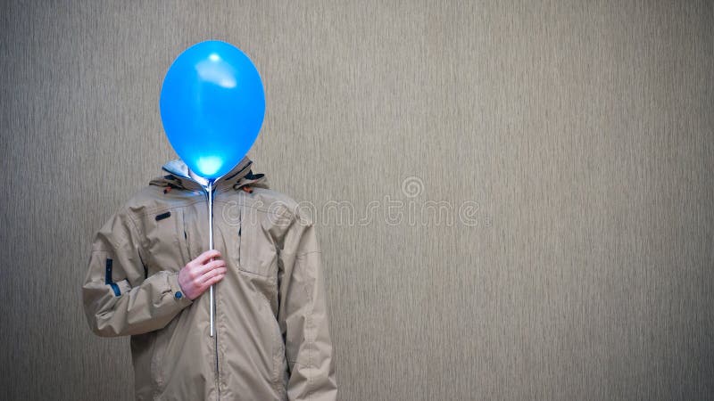 Portrait of Office Manager with Head - Balloon Stock Image - Image of ...