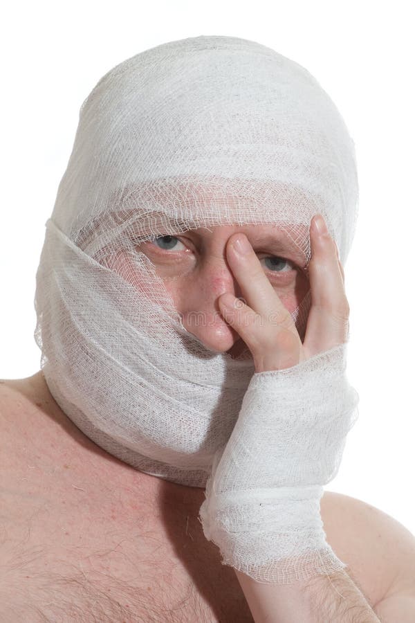 Man With Bandage On Head Stock Photography - Image: 18630092