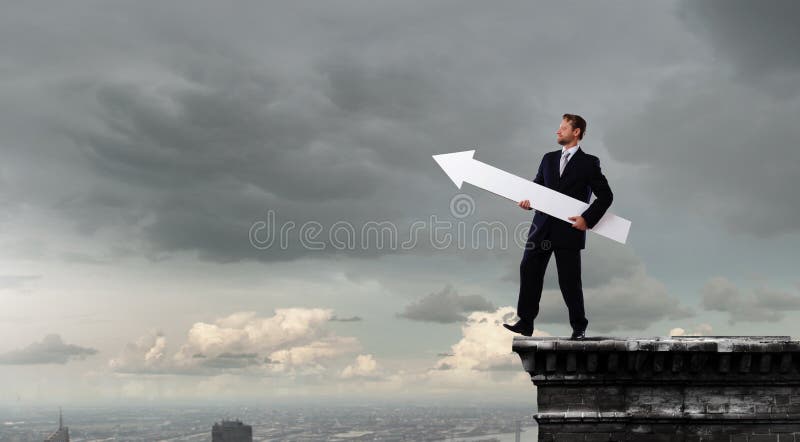 Man with banner stock image. Image of formal, suit, sign - 50502999