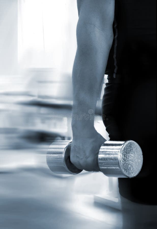 Man with a bar stock photo. Image of muscle, power, bodybuilding - 1238934