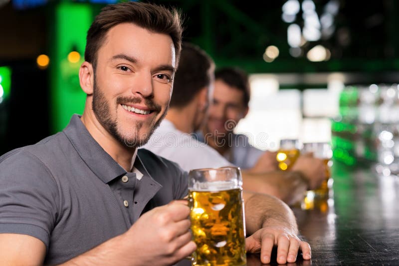 Man in bar. stock image. Image of camera, handle, group - 35922665
